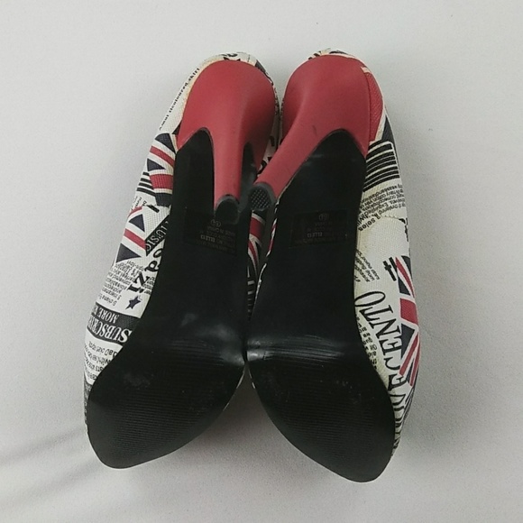 Bumper | Shoes | Bumper Platform Stiletto High Heel British Red | Poshmark